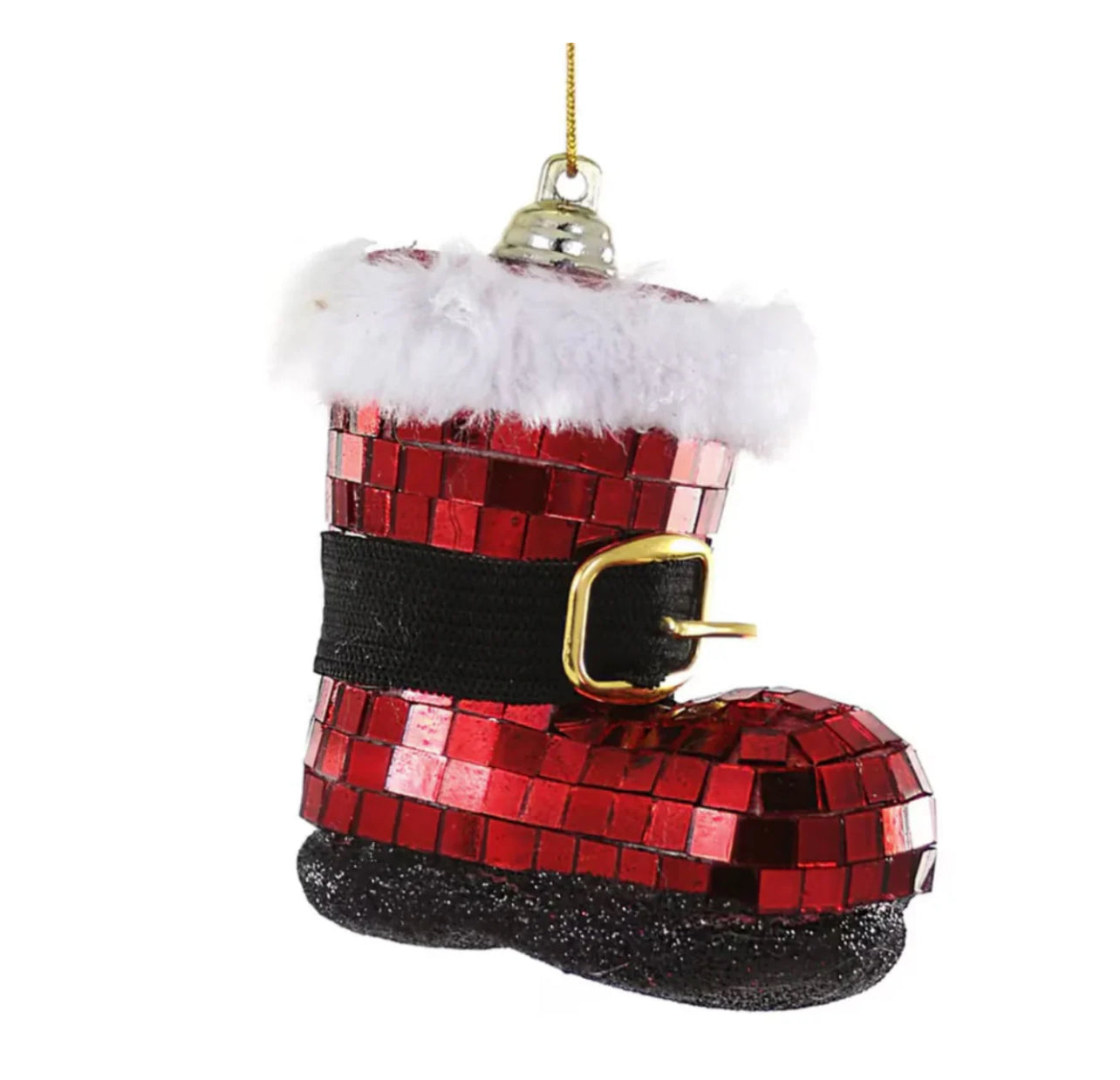 Disco Santa Boot Ornament – Delphinium Home